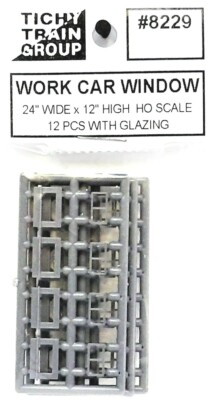 HO Scale Tichy Train Group 8229 24" x 12" 2-Pane Work Car Window pkg ...