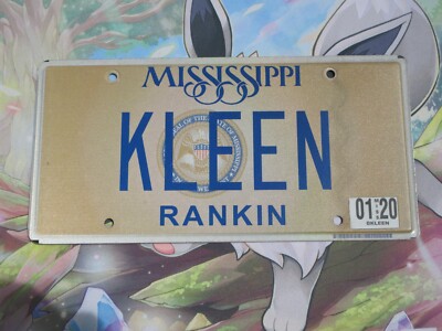 Mississippi Vanity License Plate KLEEN Clean Tidy Spotless Rankin ...