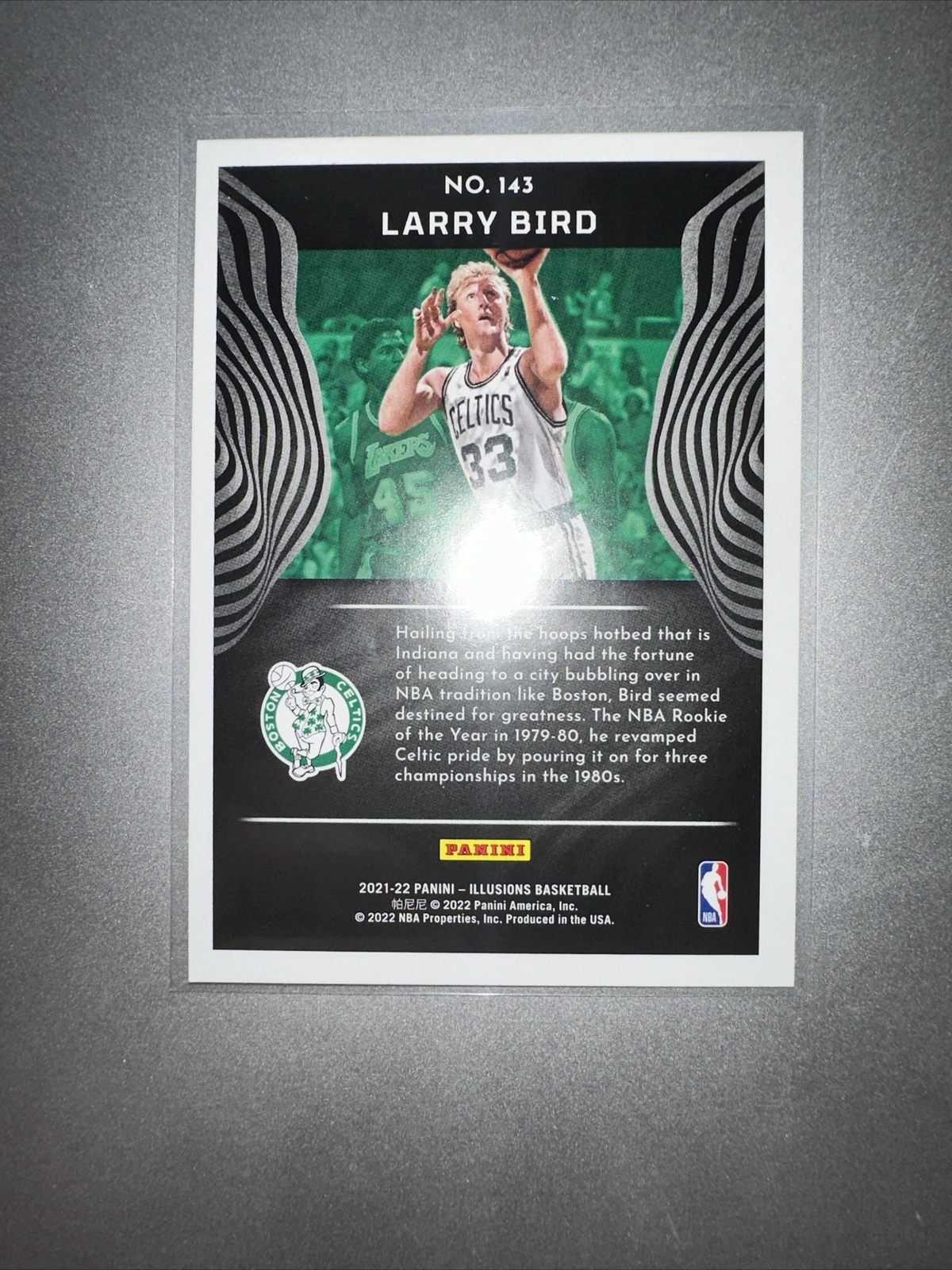 2021-22 Panini Illusions Basketball Larry Bird card #143 Boston Celtics ...