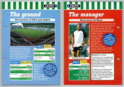 The Ground / Manager - Celtic #2 Football Magic 1998-9 Fact File Page ...