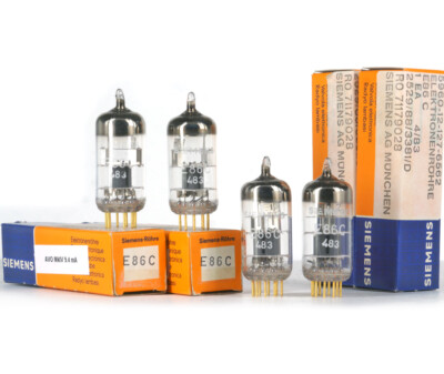 MATCHED QUAD E86C/EC86/6CM4 SIEMENS NOS Tube Valve Röhre Lampe 진공관 真空管 ...