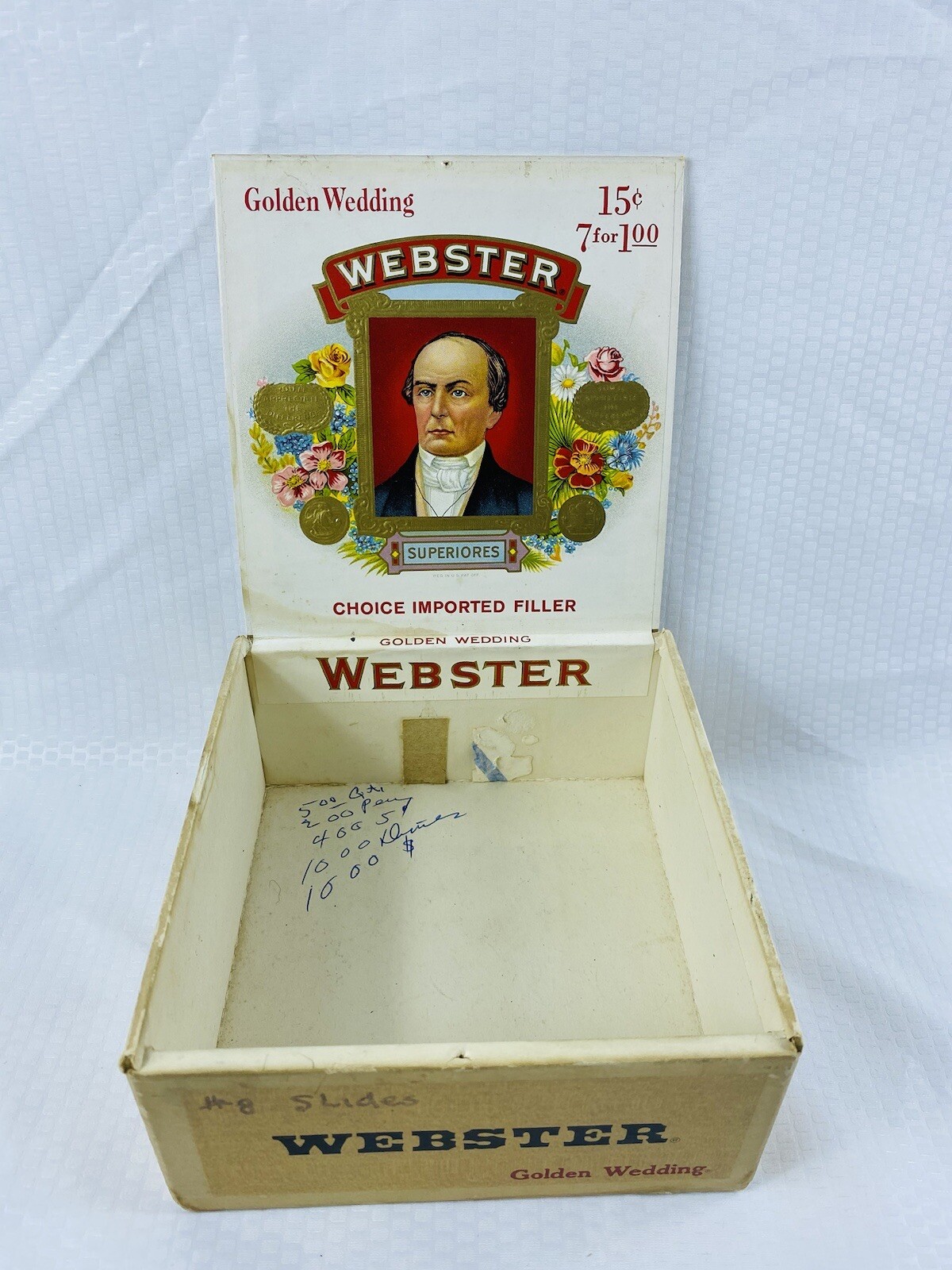 W.C. Co. WEBSTER CIGARS - Golden Wedding - Cigar Box | eBay