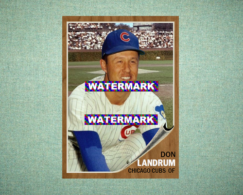 Don Landrum Chicago Cubs 1962 Style Custom Baseball Art Card | eBay