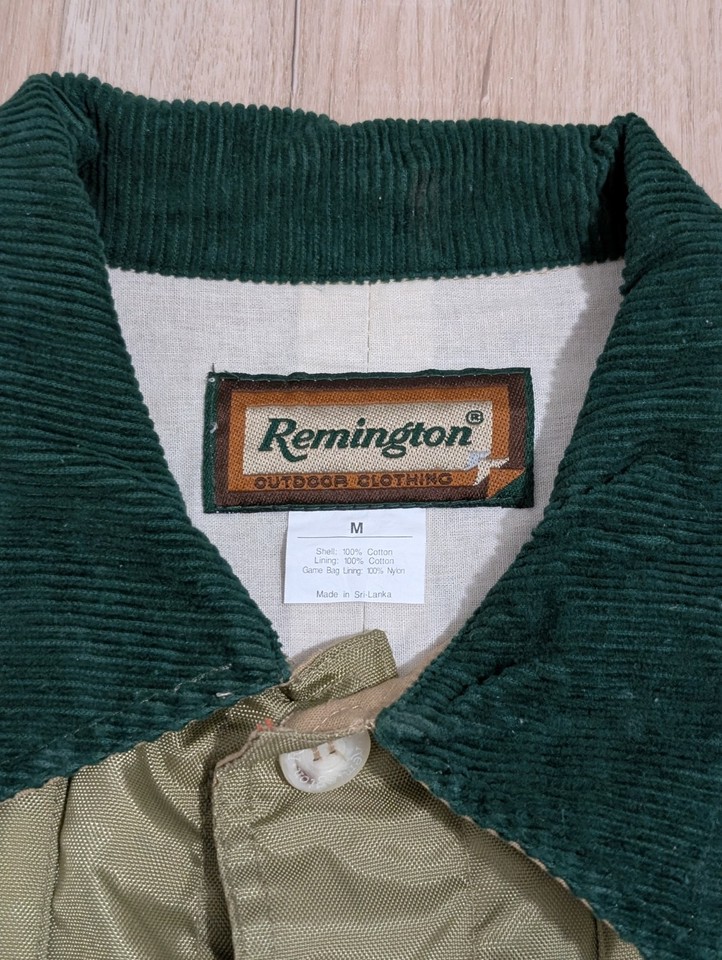 Remington Jacket Coat Mens Medium Tan Green Upland Hunting Shooting ...
