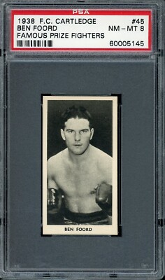 1938 F.C. Cartledge Famous Prize Fighters Boxing #45 Ben Foord PSA 8 | eBay