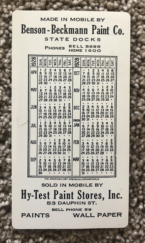 1928 Mobile Bears - Minor League Baseball Schedule Celluloid | eBay