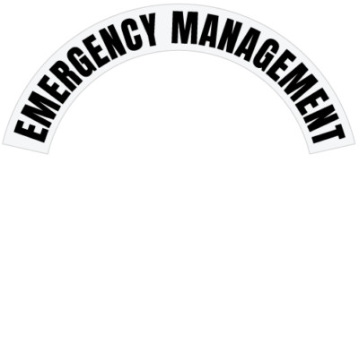 3x7 Inch Emergency Management Helmet Crescent Rocker Rockers Reflective ...