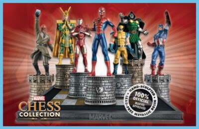 MARVEL CHESS COLLECTION SET 1 Spiderman MAGS & BINDERS EAGLEMOSS | eBay ...