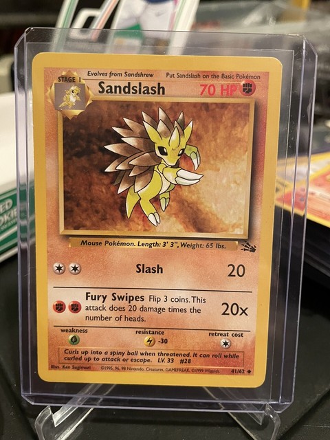 Pokémon TCG Sandslash Fossil 41 Regular Unlimited Uncommon for sale ...