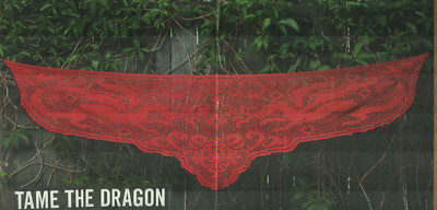 CHINESE DRAGON SHAWL FILET WRAP WOMEN'S CROCHET PATTERN INSTRUCTIONS ...