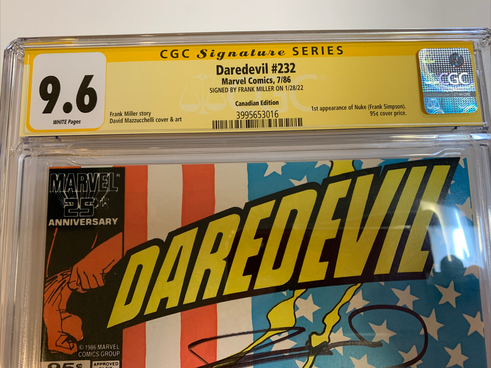 Daredevil (1986) # 232 (CGC SS 9.6) Signed Miller | Canadian Price CPV ...