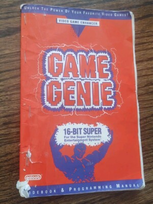Game Genie 16-bit Super For Super Nintendo Code Book And Programming Manual Only | eBay