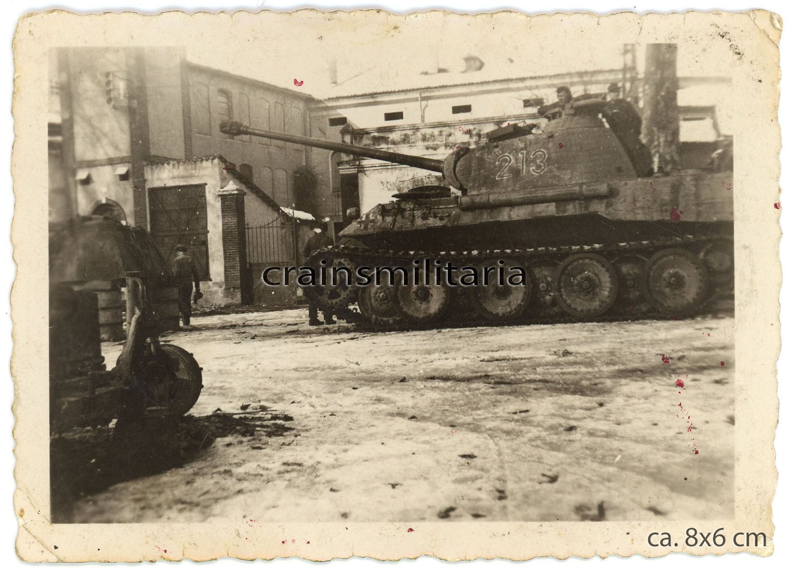 Orig. Foto Panzer V Tank PANTHER mit Zimmerit und Turm Kennung 1944 ...