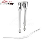 Universal 1-1/2" 38mm Motorcycle Handlebars Drag Bar 12'' Riser For ...