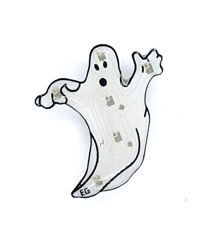Halloween Magnetic Flasher With Magnetic Clip Light Up Ghost Battery ...