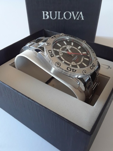 Bulova Men's 96B156 Precisionist Champlain Black carbon fiber Watch for ...