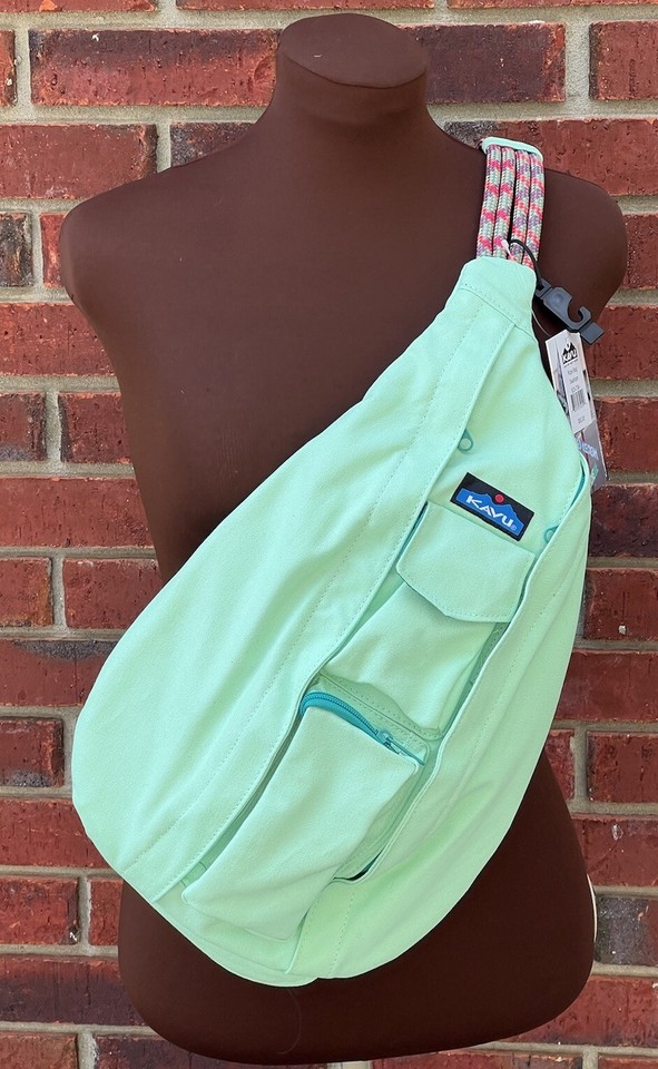 NWT KAVU Rope Sling Hiking Backpack w/Adjustable Shoulder Strap Cotton ...