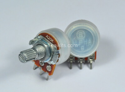 3 pcs Alpha 20KA / A20K / 20K Pot Potentiometer 15mm 1/4W | eBay