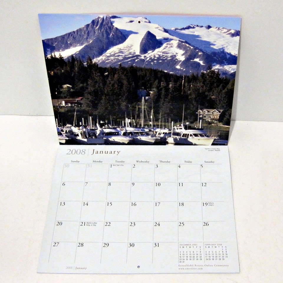 2008 EXXONMOBIL RETIREE CALENDAR - Complete excellent condition | eBay