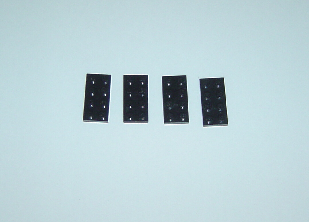 Lot of 4 LEGO Basic Parts (Part #3020) Black Plate 2 x 4 | eBay