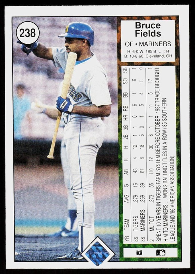 1989 Upper Deck Bruce Fields Seattle Mariners #238 | eBay