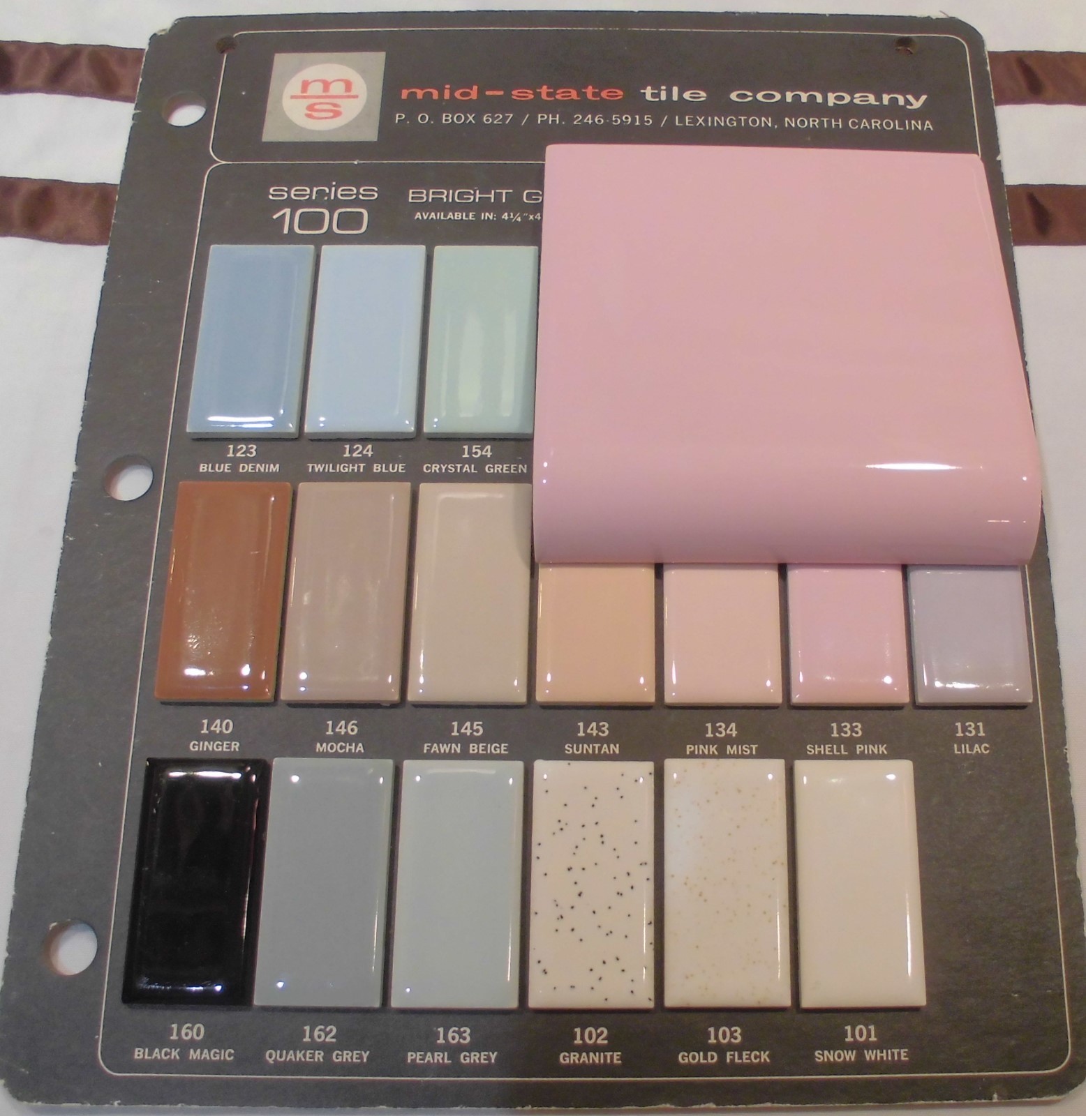 1 Shell Pink Radius Bullnose Ceramic Tile 4-3/8" by Mid-State: Glossy ...