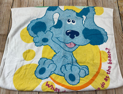 Vintage Nick Jr Cartoon Blues Clues Blues Room Beach Towel 55x29 | eBay