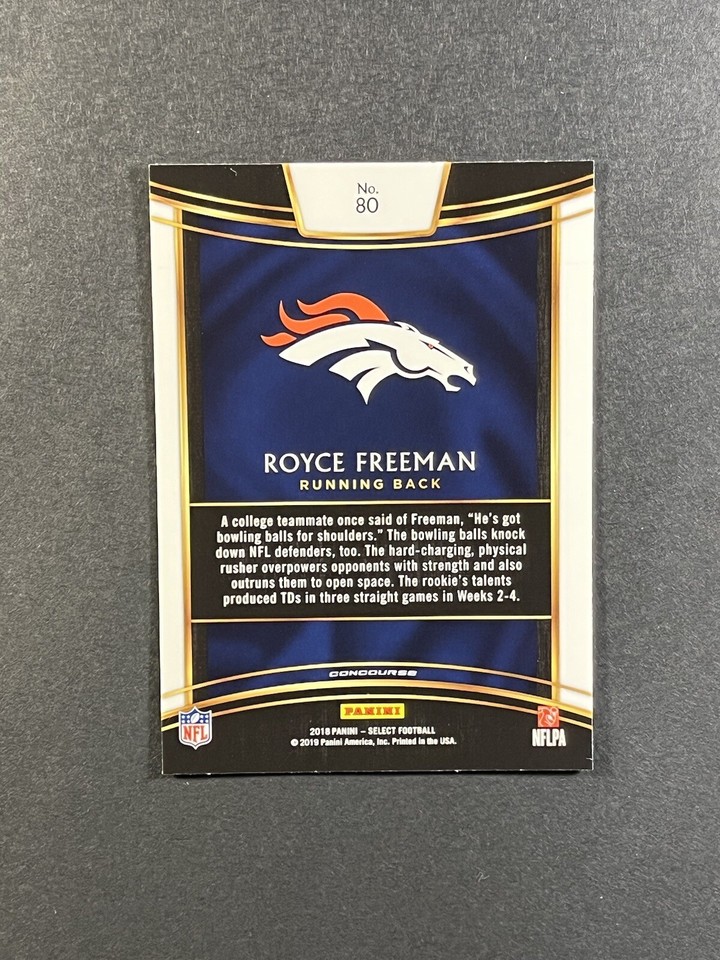 2018 Select Concourse - Royce Freeman - Rookie - Broncos - #80 | eBay