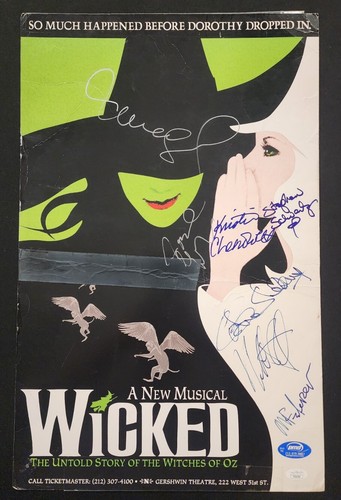 WICKED Cast Signed Authentic 2003 Broadway Poster Rare Hung In NYC JSA ...
