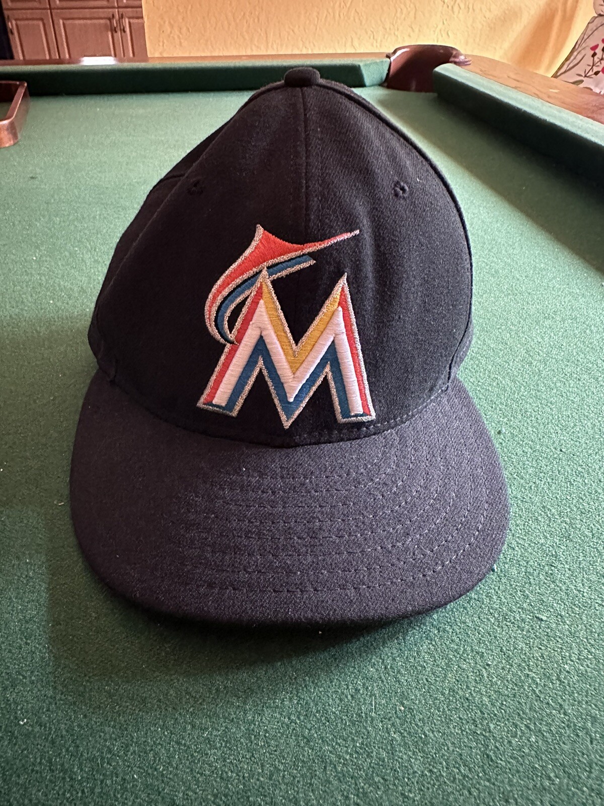 Miami Marlins Baseball Cap New Era Official On Field 7 1/2 *SEE ...