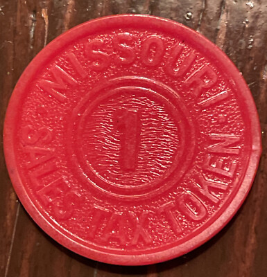 Vintage Missouri Sales Tax 1 Mill Red Plastic Token | eBay