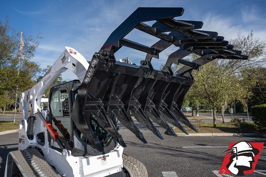 Skid Steer XHD Vertical Root Rake Grapple Attachment 72" for Bobcat by ...