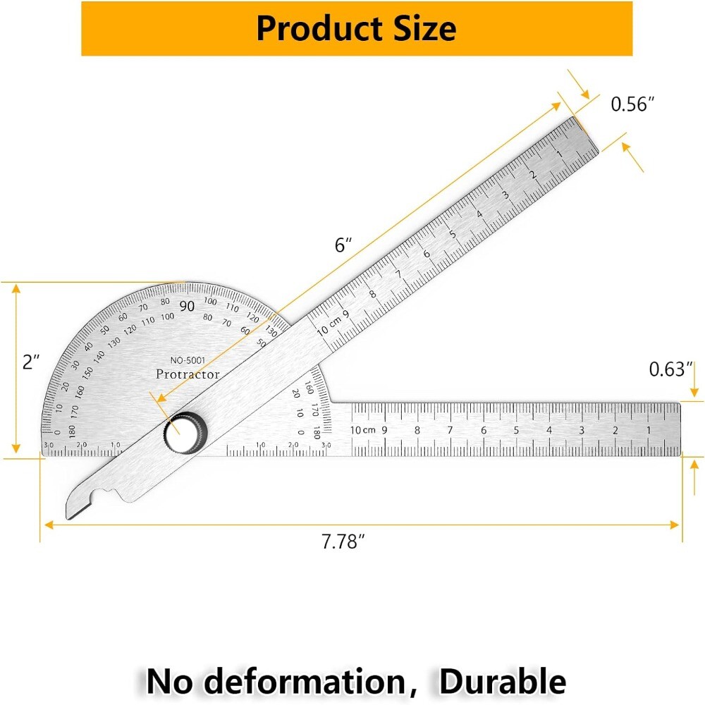 0-180 Degrees Angle Finder Tool Two Arm Protractor Angle Finder ...