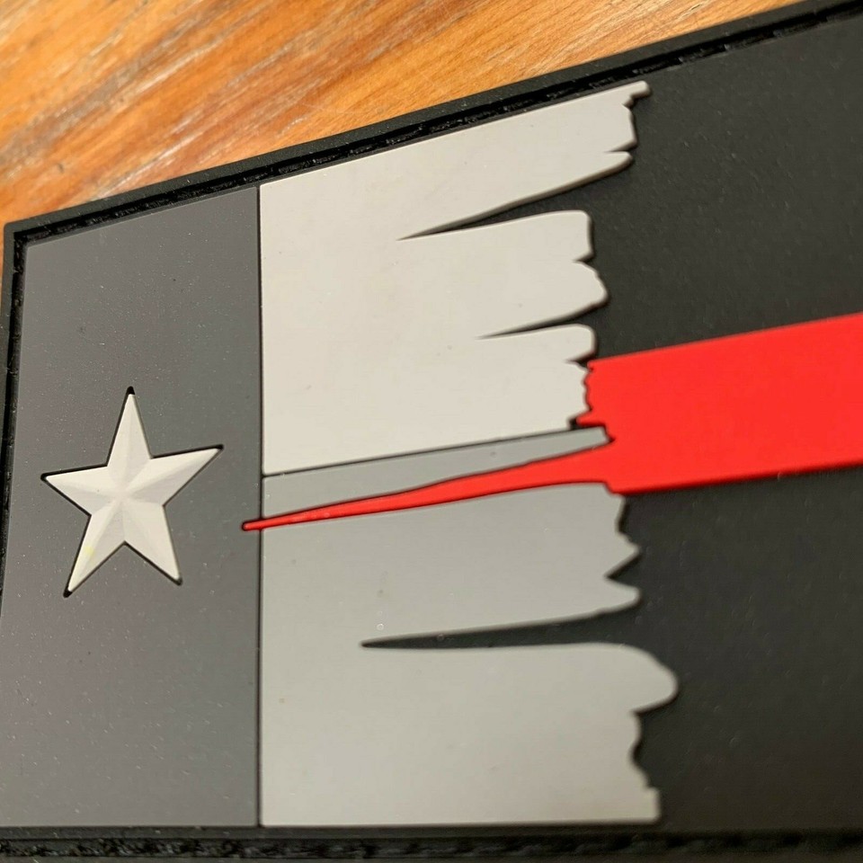 Subdued Tattered Texas State Flag Thin Red Line PVC Patch | eBay