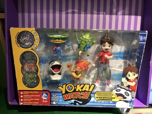 Yo-Kai Watch Special Edition Nate Pandanoko 5 Figures 4 Medals NEW BOX ...