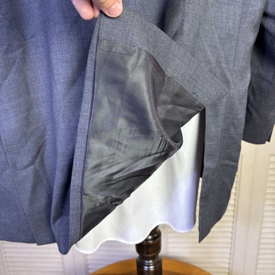Joseph Abboud 2 Piece Suit Mens 52R 52x28 Solid Gray | eBay