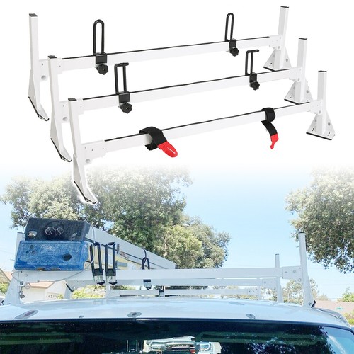 Fullsize Van 3 bar Ladder Roof Rack Steel 750LB Rack For Chevy Express ...