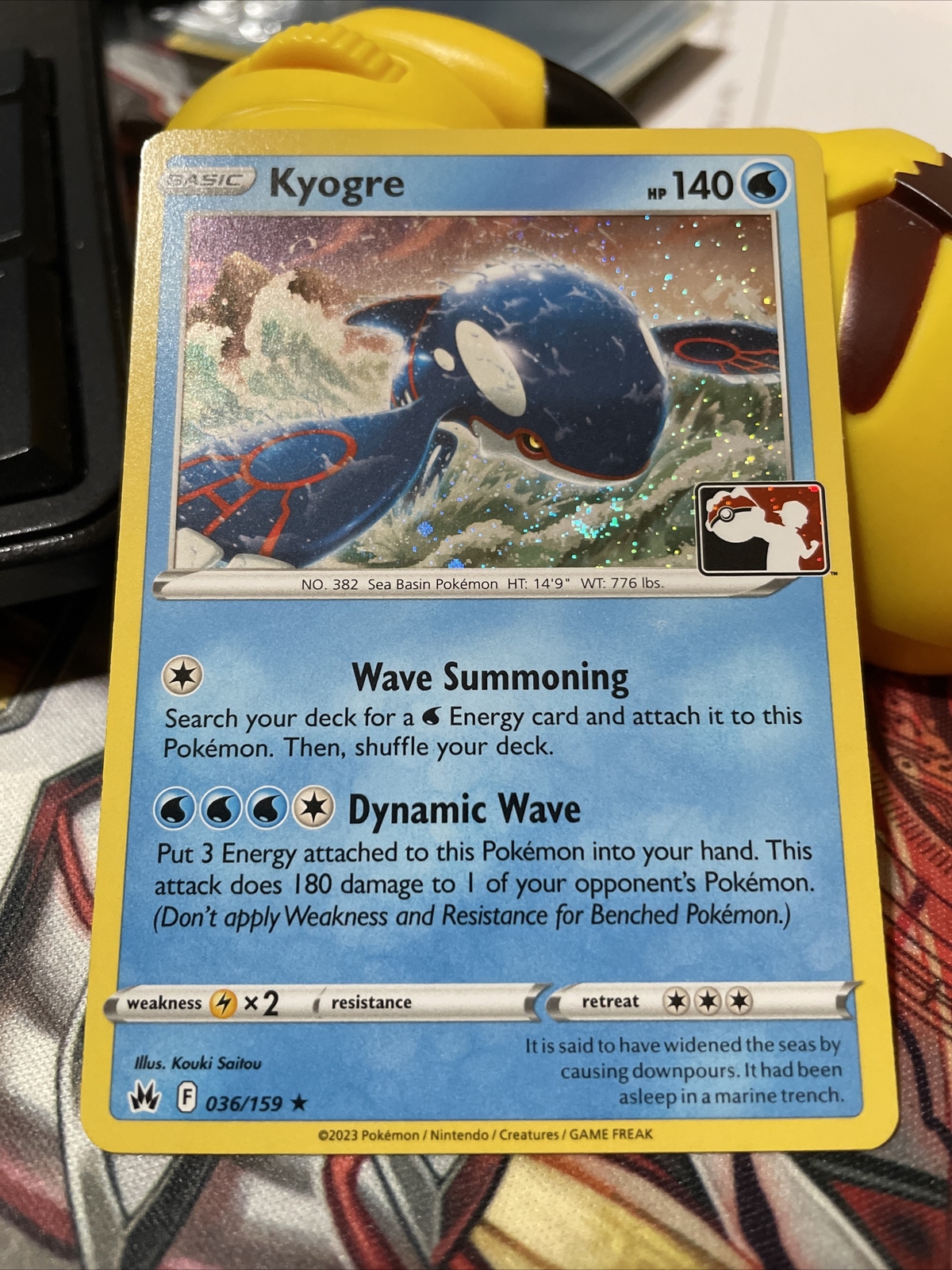 Pokémon TCG Play! Prize Pack Series 4 Kyogre Crown Zenith 036/159 ...