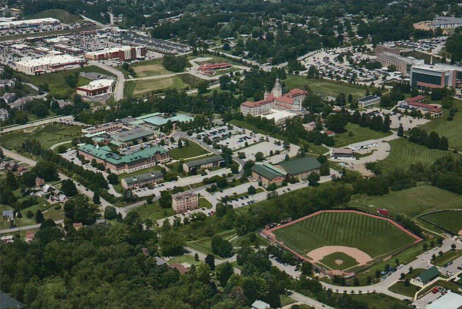 Aerial View of La Roche University Pennsylvania Baseball Field Stadium ...