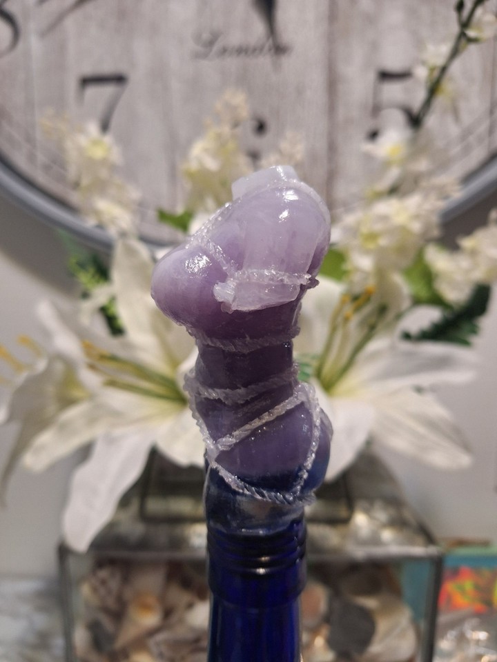 Handmade Epoxy Resin Art Purple Sexy Lady Wine Bottle Topper | eBay