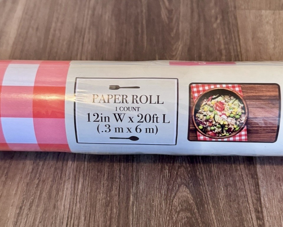 Target Bullseye Playground Red & White Checked Pizza Italy Paper Roll ...