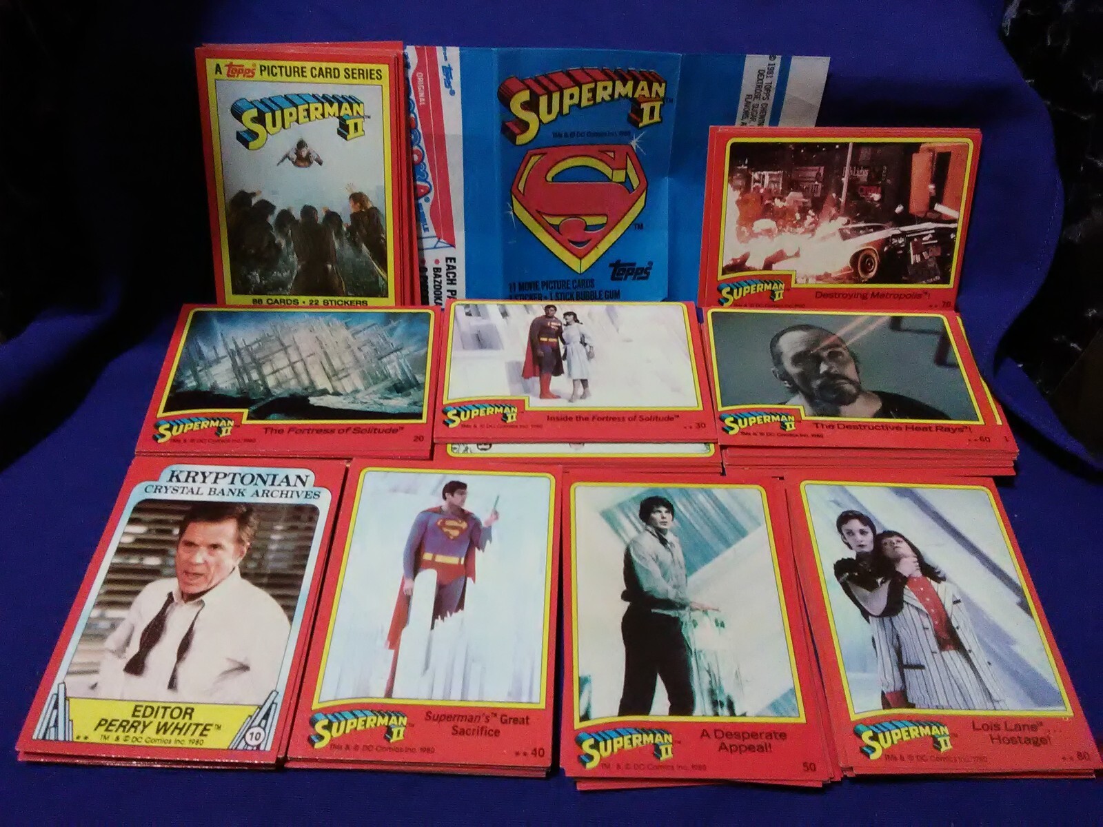 1980 Topps Superman II Complete Trading Card Set (88) & Wrapper | eBay