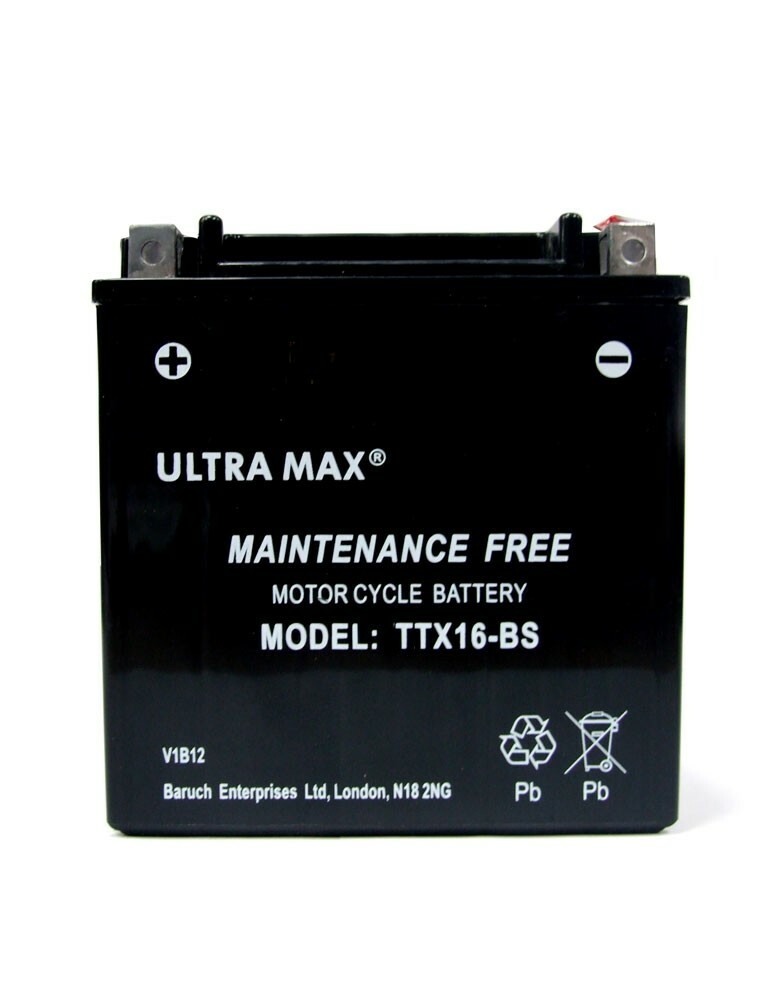 Ultramax YTX16-BS BMW Motorcycle Battery Replaces 61218531121 or 61.21 ...