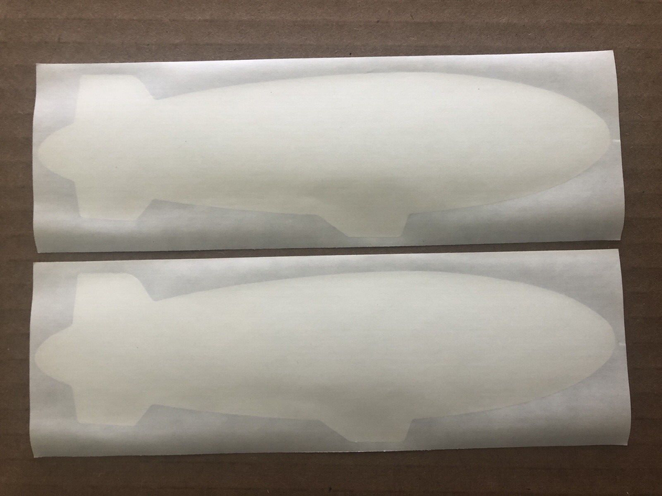 Vintage GOODYEAR Wing Foot Blimp Dirigible Stickers 2pcs blue white ...