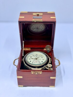 Salvage Marine Antique Mid Century Design Chronometer Box Russian Clock ...