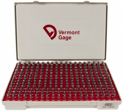 Vermont Gage 250 Piece, 5-9.98 mm Diameter Plug and Pin Gage Set Minus ...