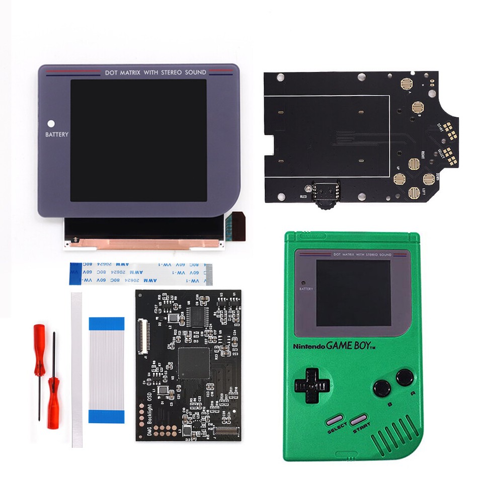 Hispeedido Gameboy DMG GBO Q5 HD IPS Laminated LCD Retro Pixel Kits W ...