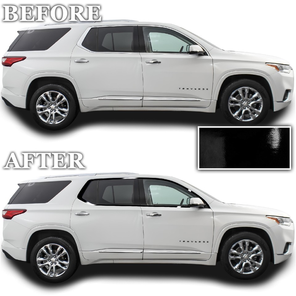 Fits Chevy Traverse 2018-2023 Window Side Chrome Delete Decal Film ...