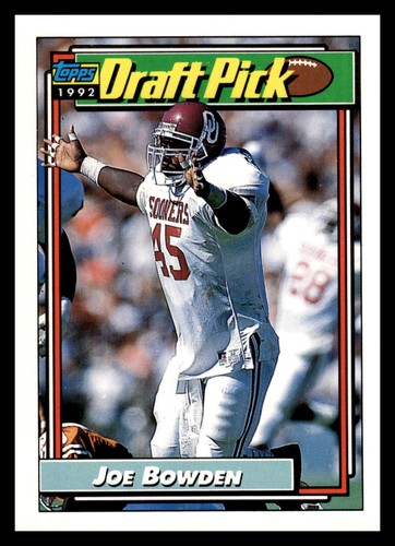1992 Topps #476 Joe Bowden Draft Pick Football Card NM | eBay