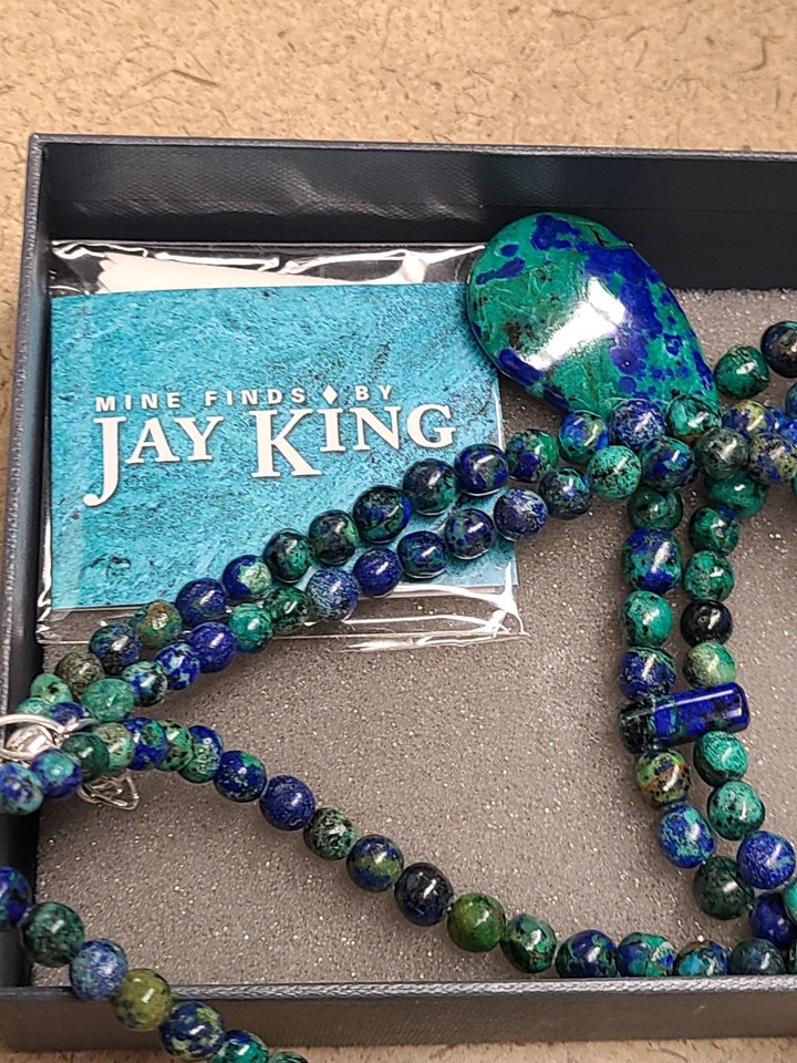 Jay King Sterling Silver Milpillas Azurite-Malachite Necklace | eBay